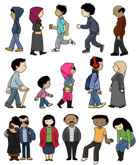 Pictogrammen Van De Mensen Van Het Middenoosten Vector Illustratie