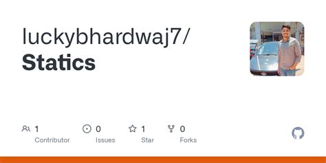 Github Luckybhardwaj7statics
