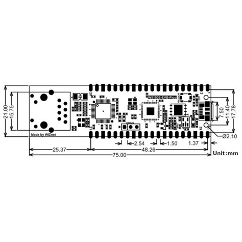 Raspberry Pi Pico Con Puerto Ethernet W5100s Evb Pico