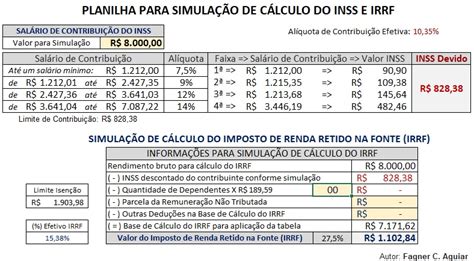 Planilha Para Calculo De Inss E Irrf 2023 2024 Company Salaries