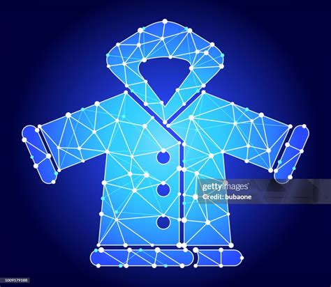 Winter Jacket Blue Triangle Node Vector Pattern High Res Vector Graphic