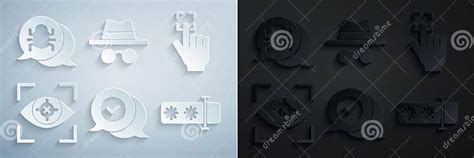 set check mark in speech bubble fingerprint eye scan password
