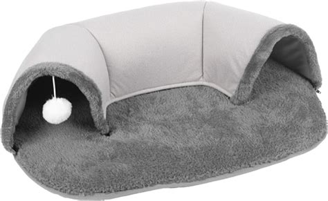 Amazon 猫ベッドトンネル 猫 トンネル おもちゃ ネコ トンネル ベッド クッションマット付きキャットトンネル 猫のトンネルベッド