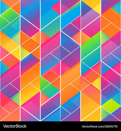 Rainbow Color Mosaic Pattern Royalty Free Vector Image