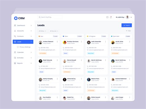 Crm Dashboard On Behance