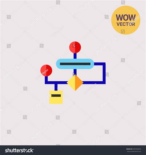Algorithm Flowchart Icon Stock Vector Royalty Free 587699633