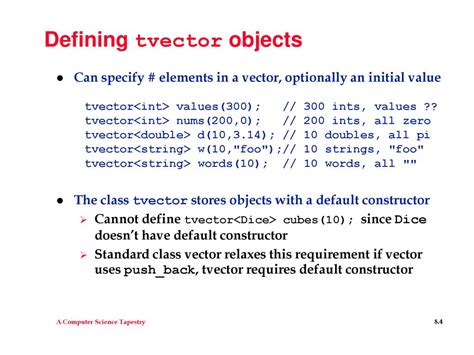Vectors Vectors Are Homogeneous Collections With Random Access Ppt
