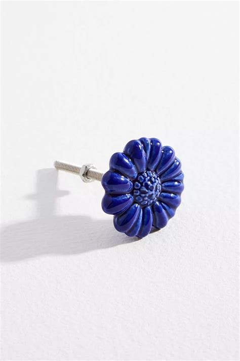 Blue Flower Drawer Knob Urban Outfitters Uk