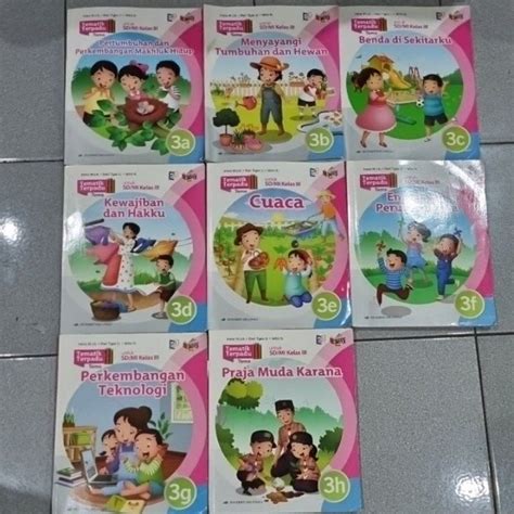 Jual Buku Tematik Terpadu Kelas 3 SD MI Penerbit Erlangga BEKAS