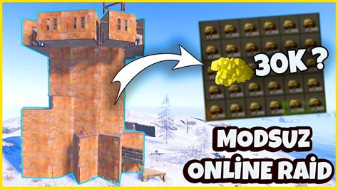 ONLİNE RAİD ATTIK EFSANE LOOT KALDIRDIK Modsuz RUST TÜRKÇE YouTube