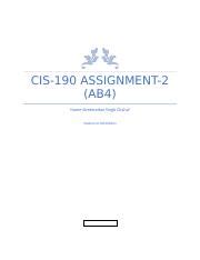 Cis Assignment Docx Cis Assignment Ab Name Ikreetrattan Singh Chahal Student Id