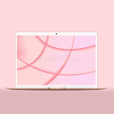 Realistic Notebook On Pink Background Vector Illustration Stock Vector Illustration Of Device