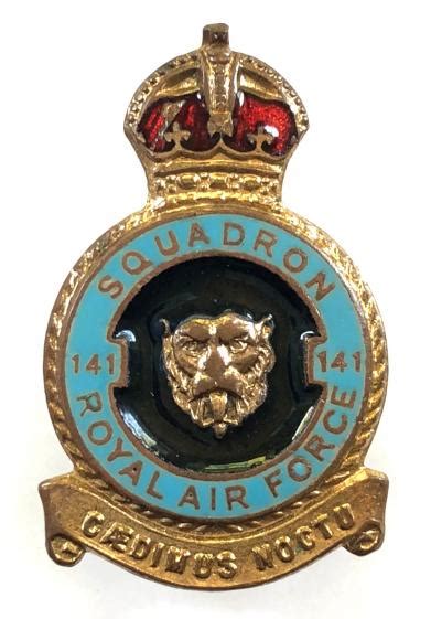 Sally Bosleys Badge Shop Raf No 141 Battle Of Britain Squadron Royal