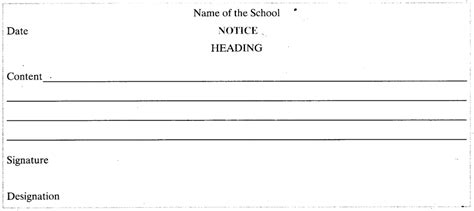 Notice Writing Format Class 11 Examples Questions