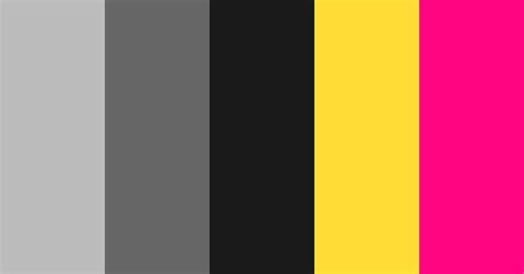 Bright Pink Gray And Black Color Scheme Black