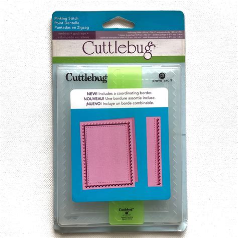 Cuttlebug Pinking Stitch Embossing Folder 2pcs Shopee Malaysia