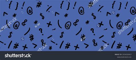 Pattern Image Keyboard Symbols Punctuation Marks Stock Illustration