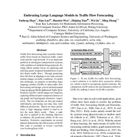 Embracing Large Language Models In Traffic Flow Forecasting Acl Anthology