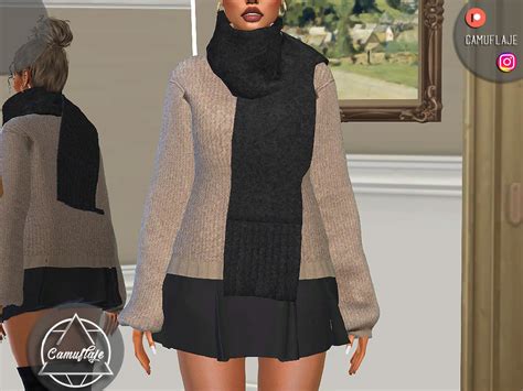 The Sims Resource Set 392 Pleated Skirt