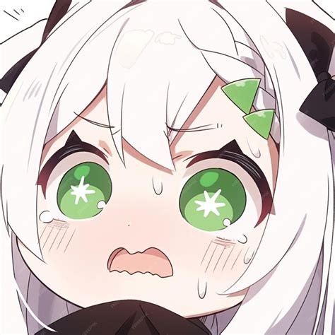 Premium Ai Image Anime Girl With Green Eyes And White Hair With A
