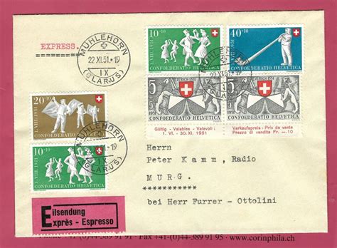 1951 Pro Patria Express Briefe Radio Murg Kaufen Auf Ricardo