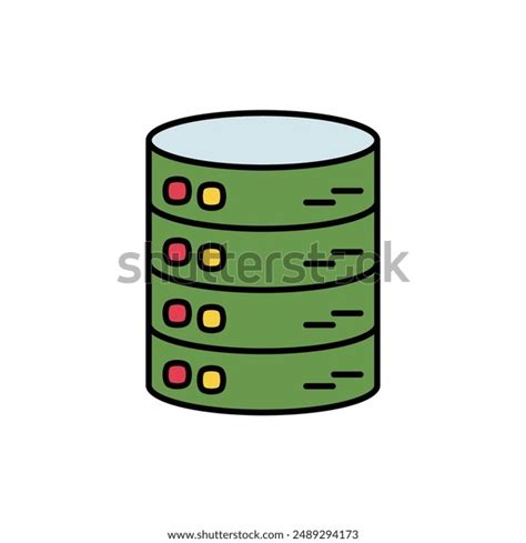 Database Icon White Background Vector Stock Stock Vector Royalty Free 2489294173 Shutterstock