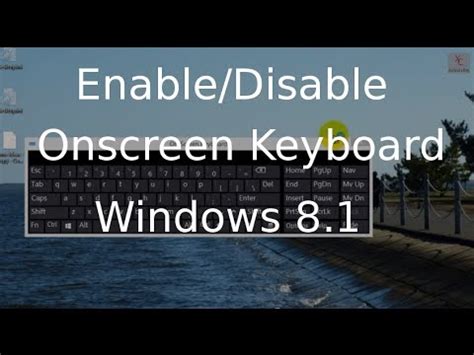 Onscreen Keyboard Enable Or Disable In Windows Windows Tutorial YouTube
