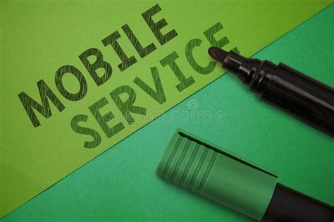 Conceptual Hand Writing Showing Mobile Service Business Photo