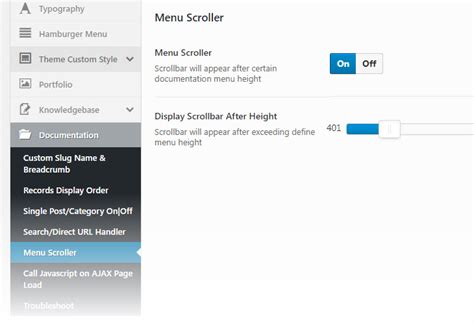 How Can I Control Doc Menu Scroller And Its Height Gfla