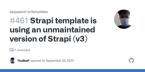 Strapi Template Is Using An Unmaintained Version Of Strapi V Issue