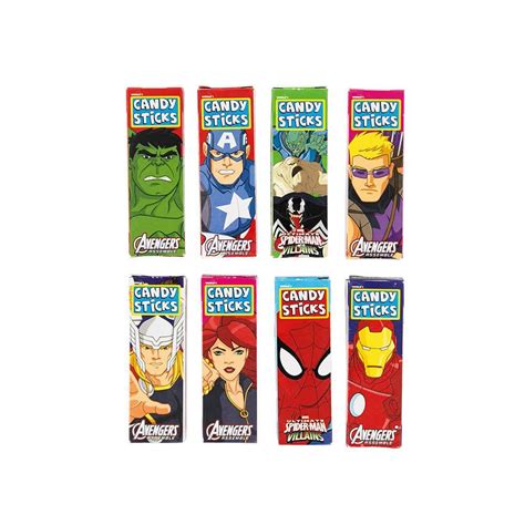 Marvel Cartoon Character Candy Sticks 2 Packs 100 Piece Bag Bestcandyshop
