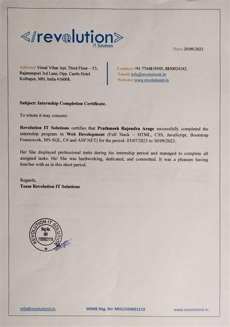 Prathmesh Arage On Linkedin Webdevelopment Internshipcomplete Fullstack Frontend Backend