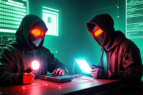 Premium Ai Image Scifi Masked Hacker Is Blacking Electric Meter
