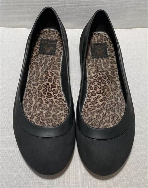 Crocs Women S Size 10 Black Mammoth Leopard Slip On 1… Gem