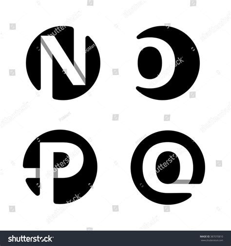 Capital Letters N O P Q Stock Vector Royalty Free 387070810 Shutterstock