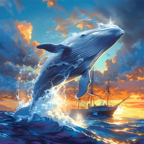 Beautiful Whale Digital Art Ai Generated Image