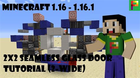 2x2 Seamless Glass Door Tutorial Minecraft 116 1161 Youtube
