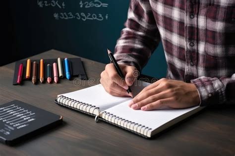 Male Teacher Exploring Mathematical Solutions Ai Generated Stock Illustration Illustration Of