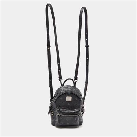 Mcm Black Visetos Coated Canvas And Leather X Mini Stark Bebe Boo