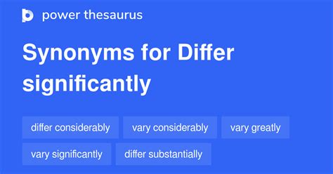 Differ Significantly Synonyms 349 Similar Words And Phrases