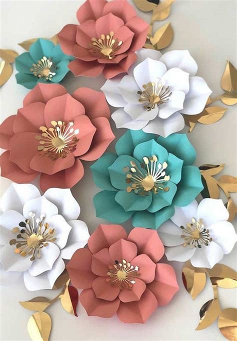 Décoration avec des fleurs en papier Moules faciles Maison Bonte