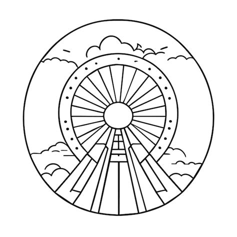 Premium Vector A Ferris Wheel Ride