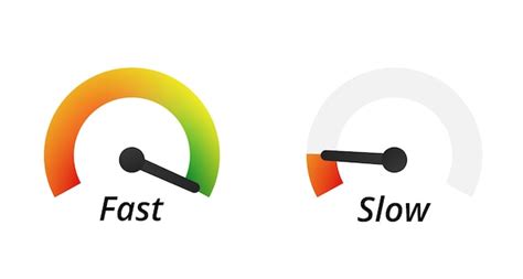 premium vector panel indicator fast and slow