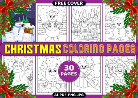 Christmas Coloring Pages Vol 13 Graphic By Simran Store · Creative