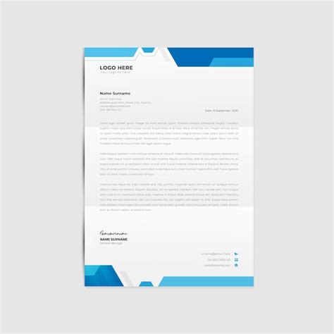 Premium Vector Elegant And Minimalist Style Letterhead Corporate