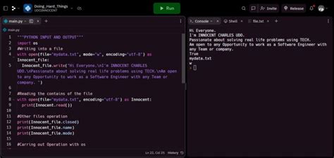innocent udo on linkedin writing python developer