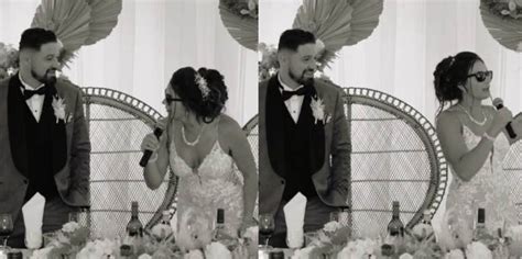 Bride Gives Speech At Her Wedding Saying I Wanna Thank Me For Doing All The Work And Not