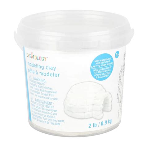 2lb White Modeling Clay By Creatology™ Michaels