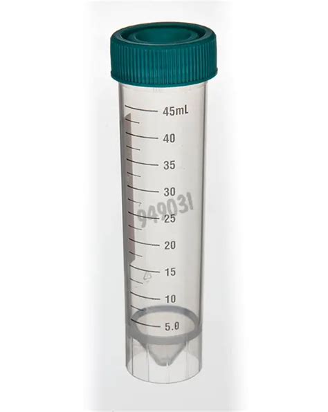 Centrifuge Tube 50 Ml Skirted Polypropylene Non Sterile Safety Cap
