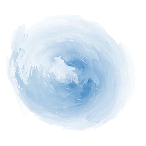 Banner Círculo Aquarela Cor Ciano Vetor Premium
